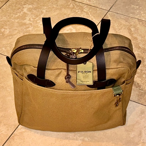 Filson | Bags | Filson Rugged Twill Zipper Tote Bag Tan Nwt Made In Usa ...